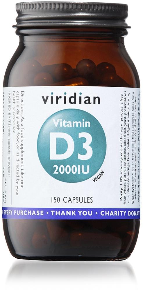 Viridian Vitamin D3 2000IU, 150 Capsules | Revital
