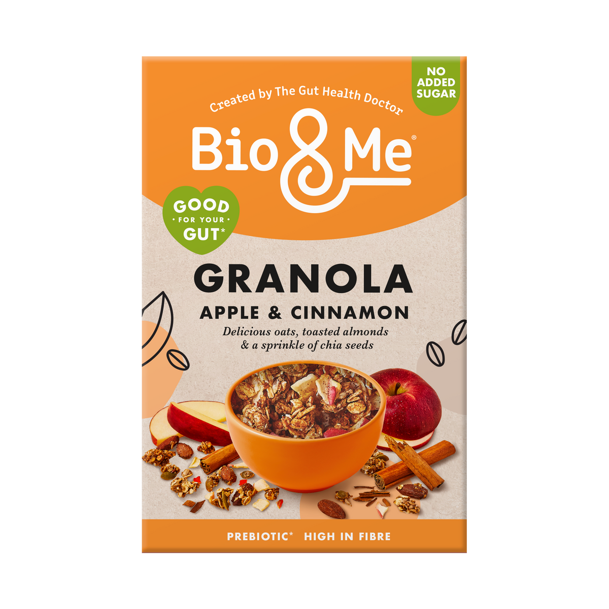 Bio&Me Apple & Cinnamon Gut-Loving Granola, 360gr | Revital
