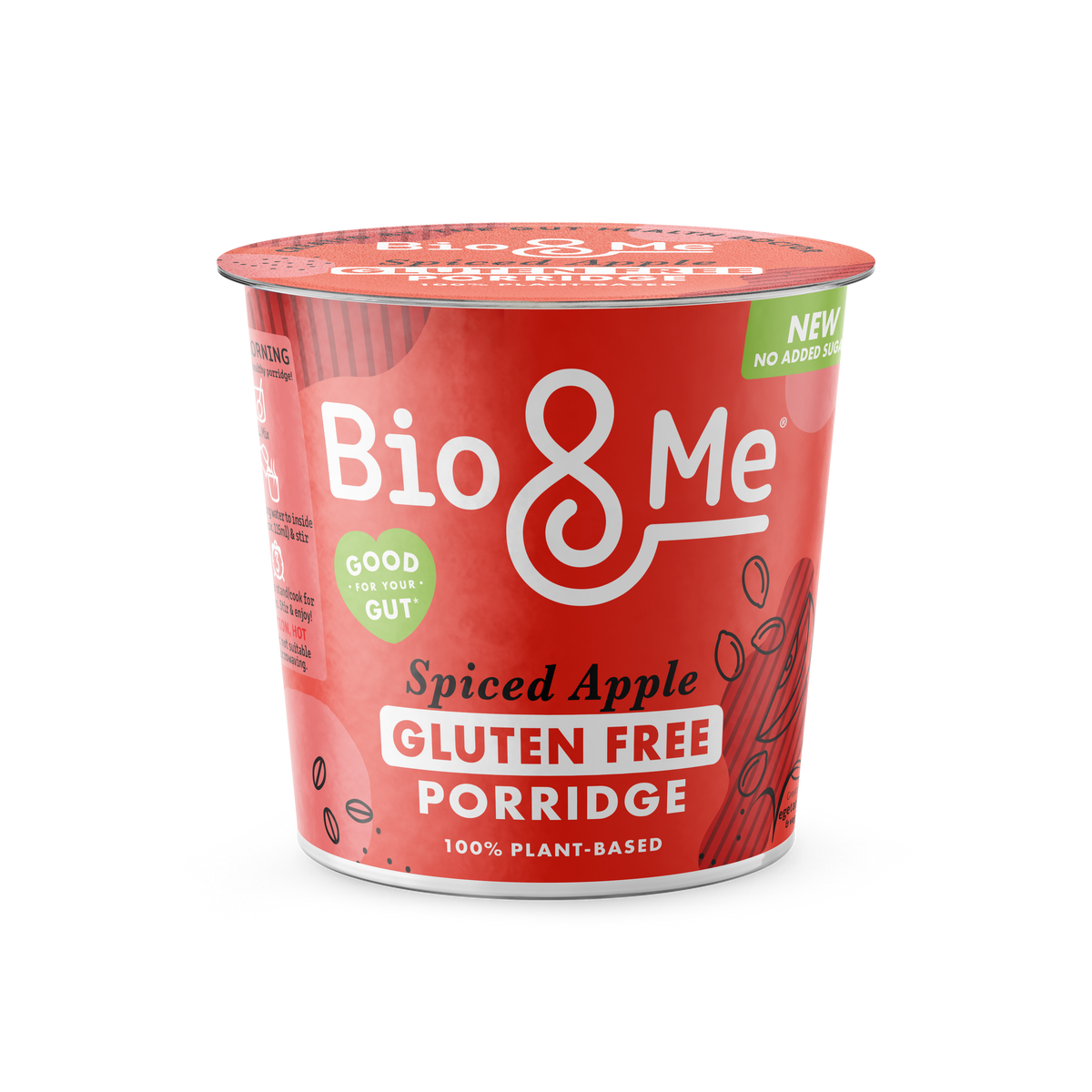 Bio&Me Spiced Apple Gluten Free Gut - Loving Porridge Pot, 58gr | Revital