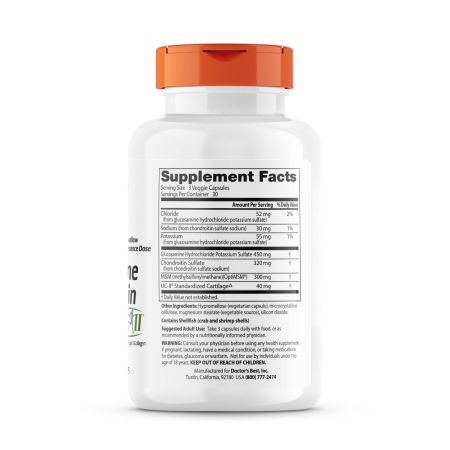 Doctor's Best Glucosamine, Chondroitin, MSM + UC-II, 90 VCapsules | Revital