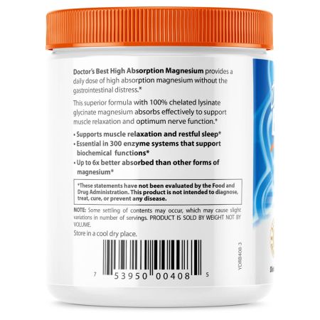 Doctor's Best High Absorption Magnesium Powder, 200gr | Revital