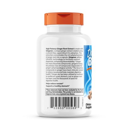 Doctor's Best High Potency Ginger 250mg, 60 VCapsules | Revital