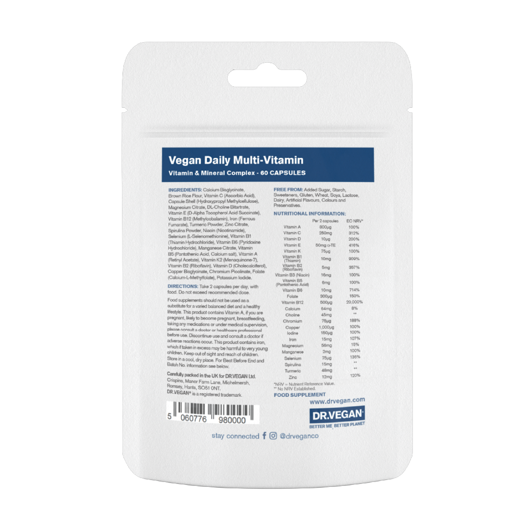 Dr Vegan Daily Multi-Vitamin, 60 Capsules | Revital