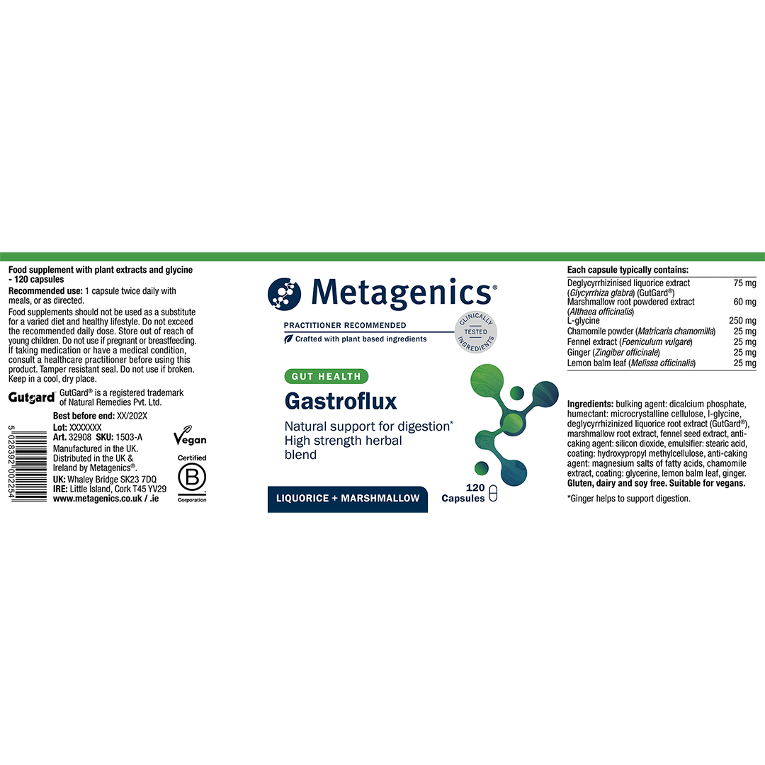 Metagenics GastroFlux 120 Capsules | Revital