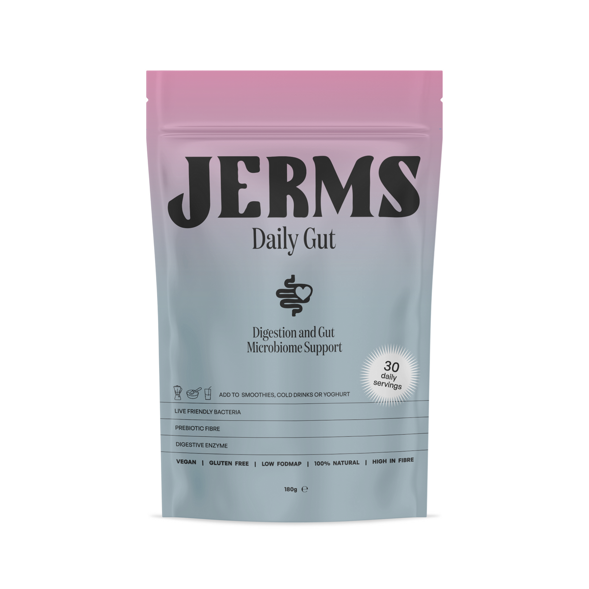 JERMS Daily Gut Powder, 180gr | Revital