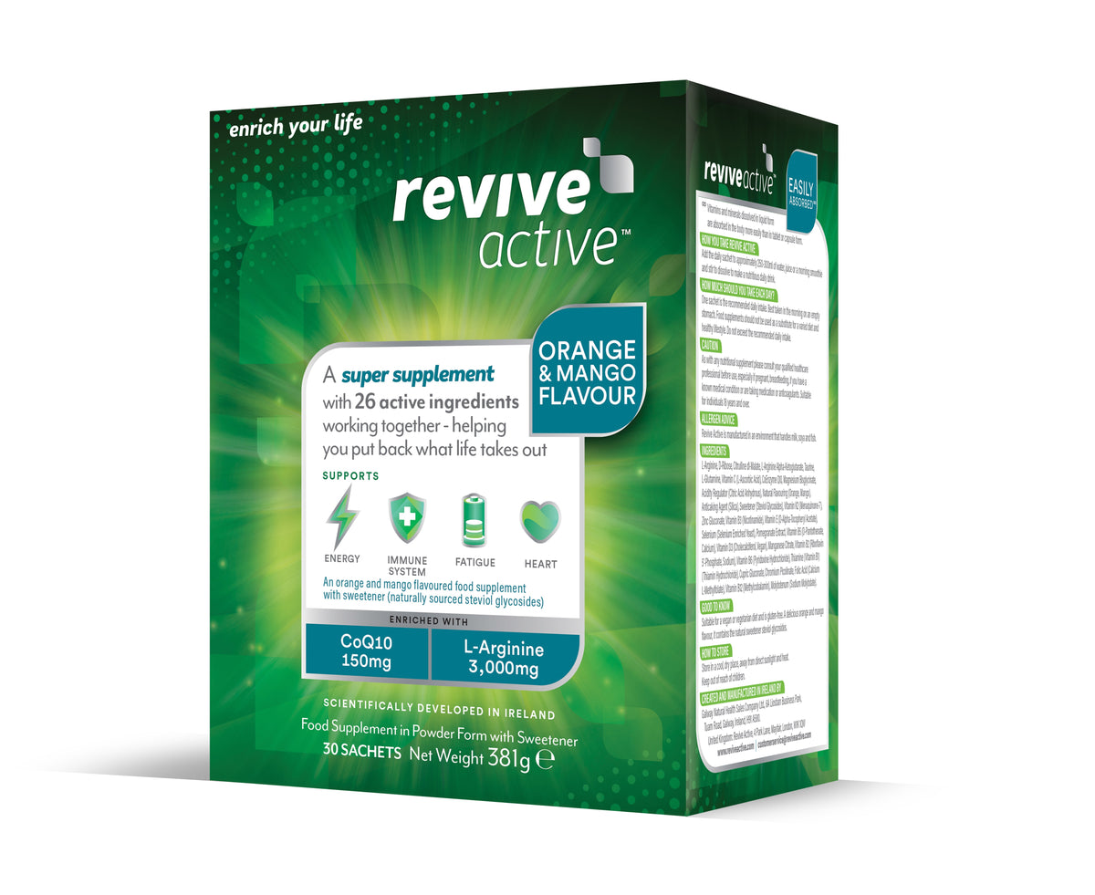 Revive Active 30 Day Box + 20% Extra Free- Orange & Mango, 30 Sachets ...