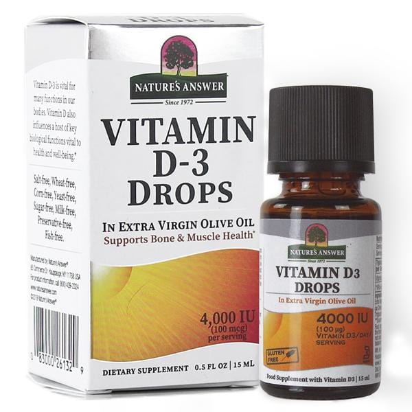 Natures Answer Vitamin D3 Drops, 15ml | Revital