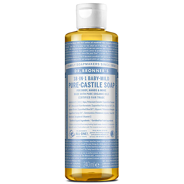 Dr Bronner Organic Castile Soap- Unscented, 237ml | Revital