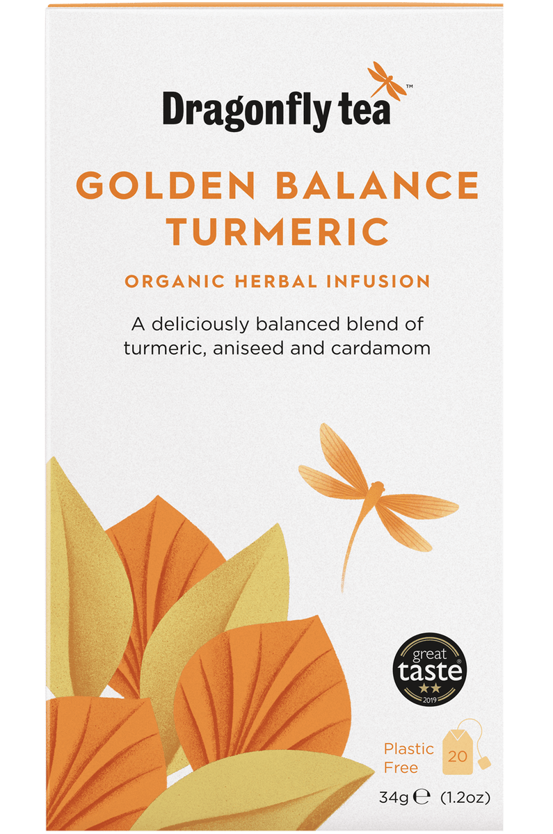 Dragonfly Tea Dragonfly Organic Golden Balance Turmeric, 20 Bags | Revital