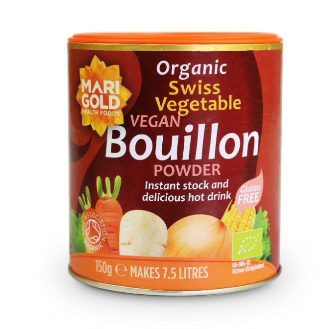 Marigold Health Foods Organic Swiss Vegetable Bouillon Powder -Vegan ...