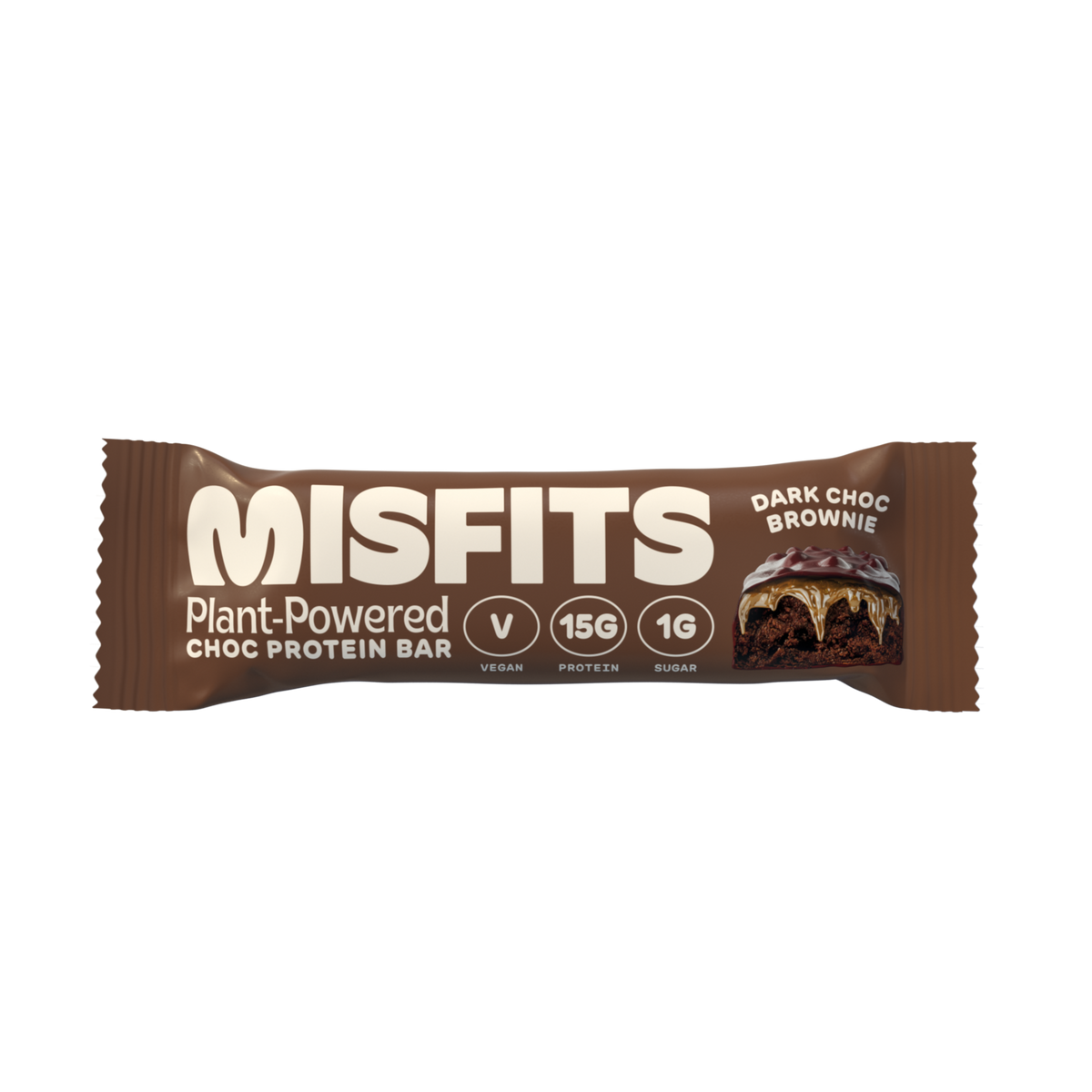 Misfits Health Misfits Vegan Dark Chocolate Brownie Protein Bar, 45gr ...