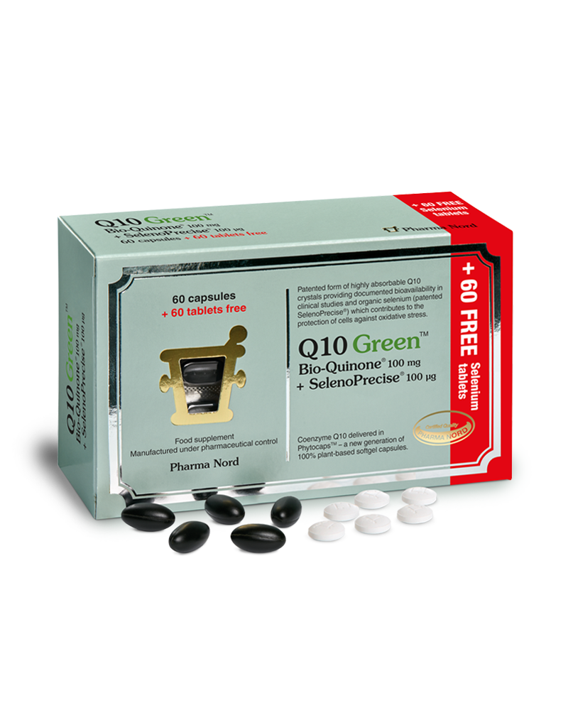 Pharma Nord Q10 Green Bio-Quinone 100mg+ SelenoPrecise 100ug, 60+60 ...