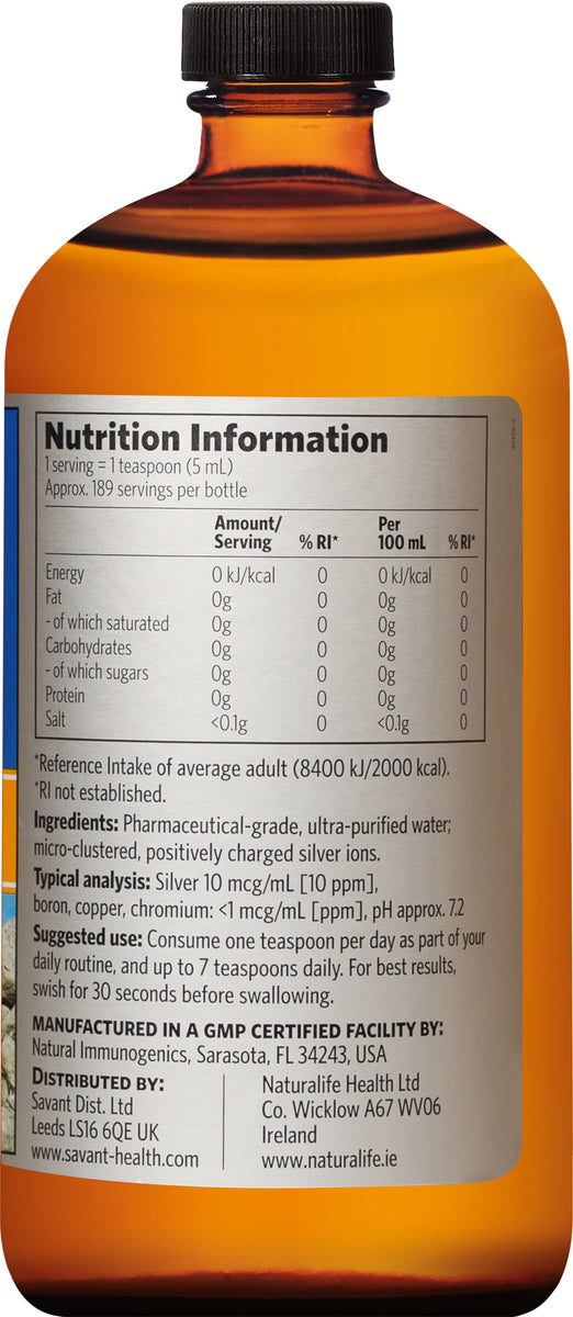 Sovereign Silver Hydrosol Polyseal Cap, 946ml | Revital