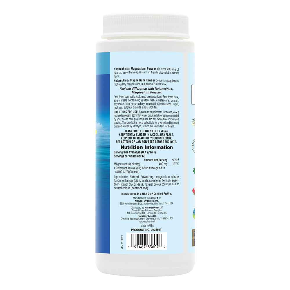 Natures Plus Nature's Plus Orange Magnesium Powder 400mg, 504gr | Revital