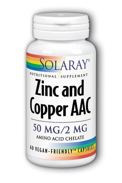 Solaray Zinc & Copper AAC 50mg, 60 VCapsules | Revital