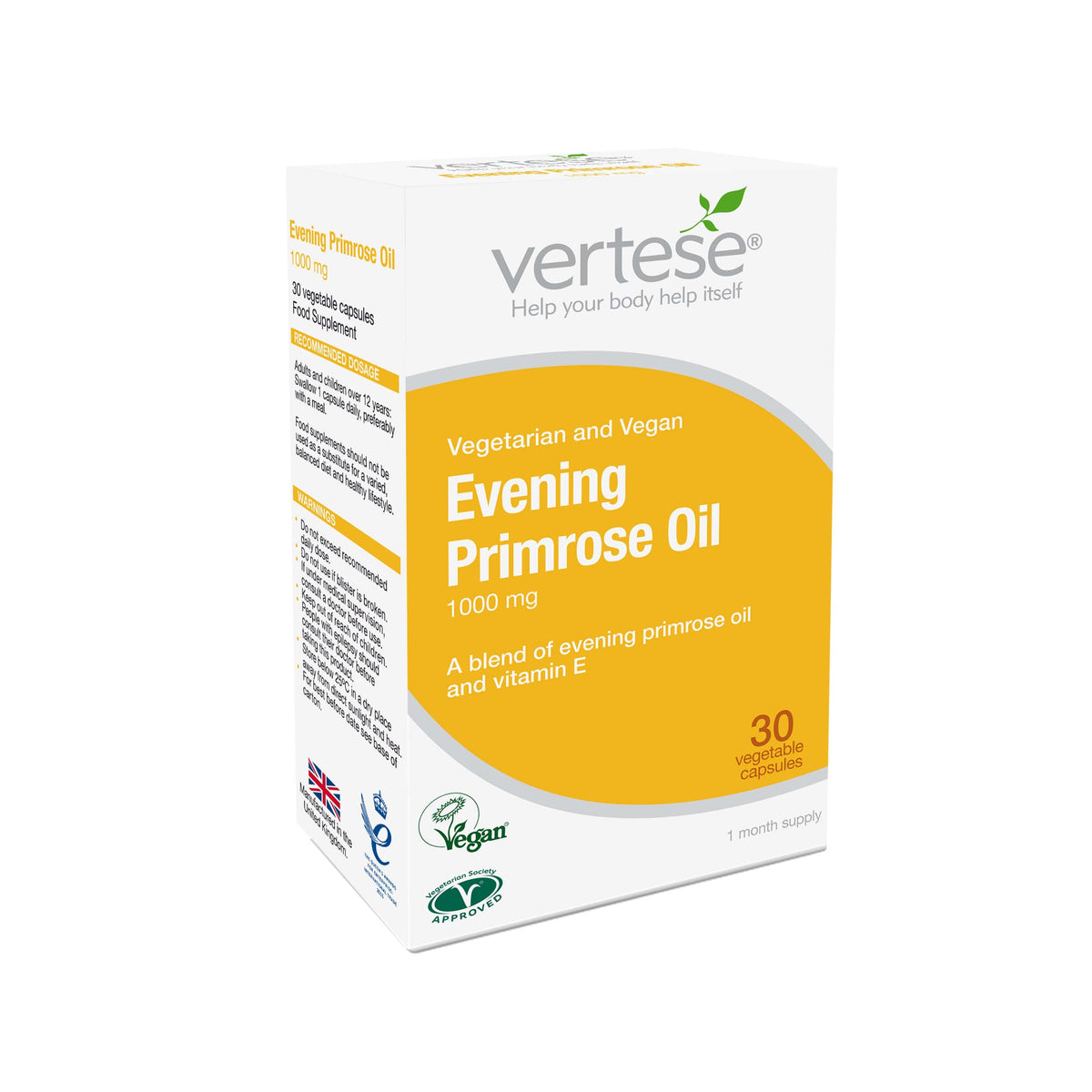 Vertese Evening Primrose Oil, 1000mg, 30Caps | Revital