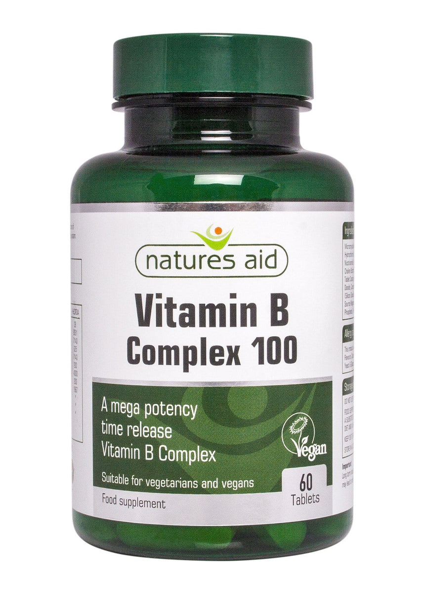 Natures Aid Mega Potency Vitamin B Complex, 60 Tablets | Revital