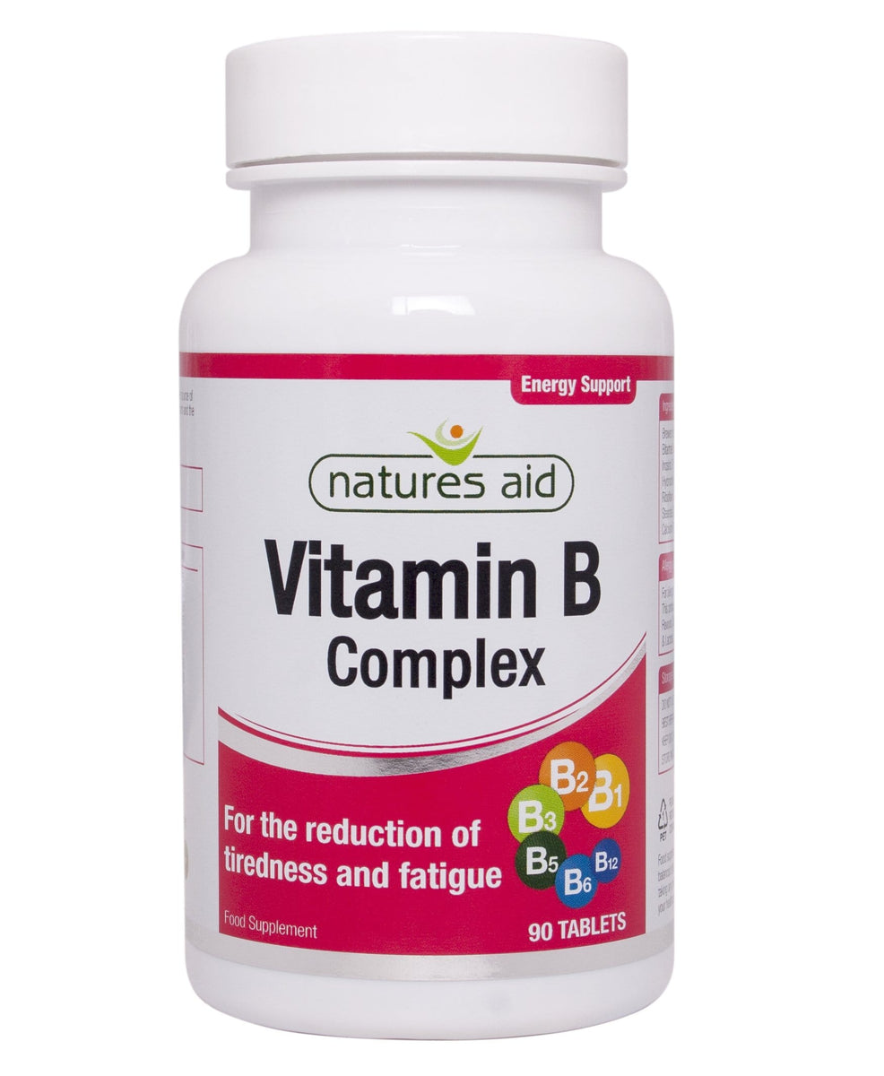 Natures Aid Vitamin B Complex, 400mcg, 90 Tablets | Revital