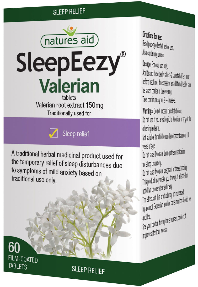 Natures Aid Sleepeezy Valerian Tablets, 60 Tablets | Revital